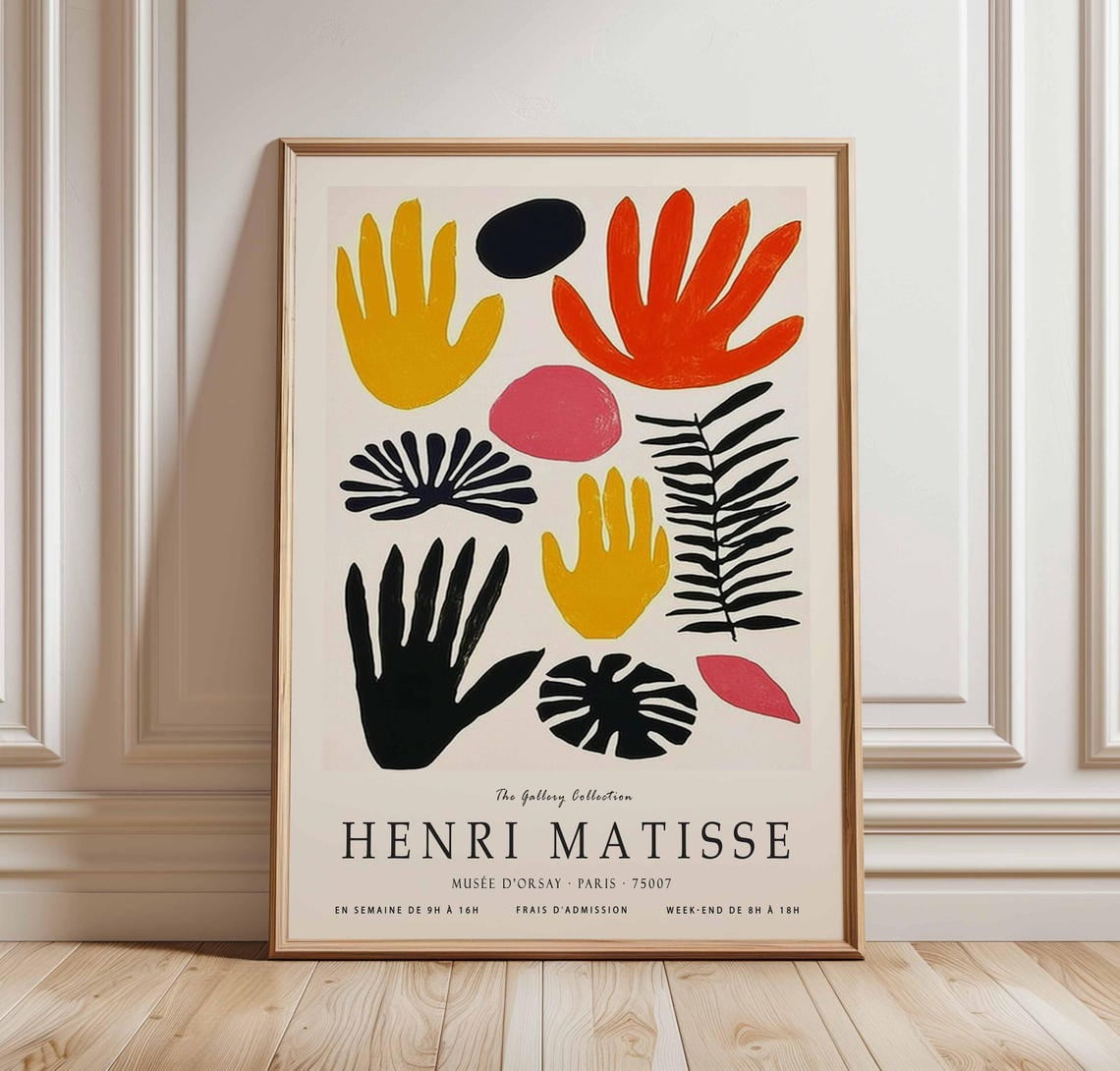 Henri Matisse Abstract Poster, Matisse Decor, Floral Wall Art, Boho ...