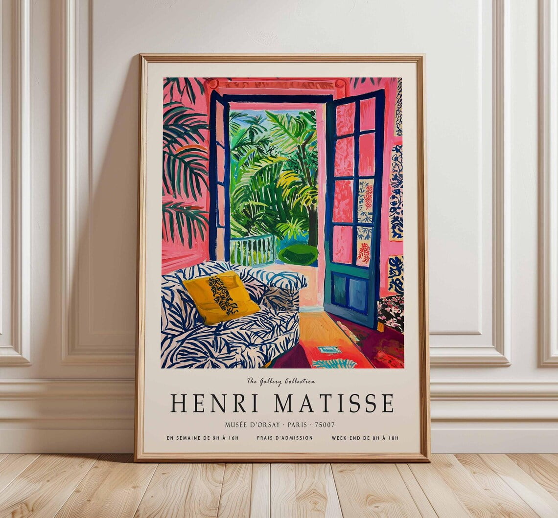 Henri Matisse Abstract Poster, Matisse Decor, Floral Wall Art, Boho ...