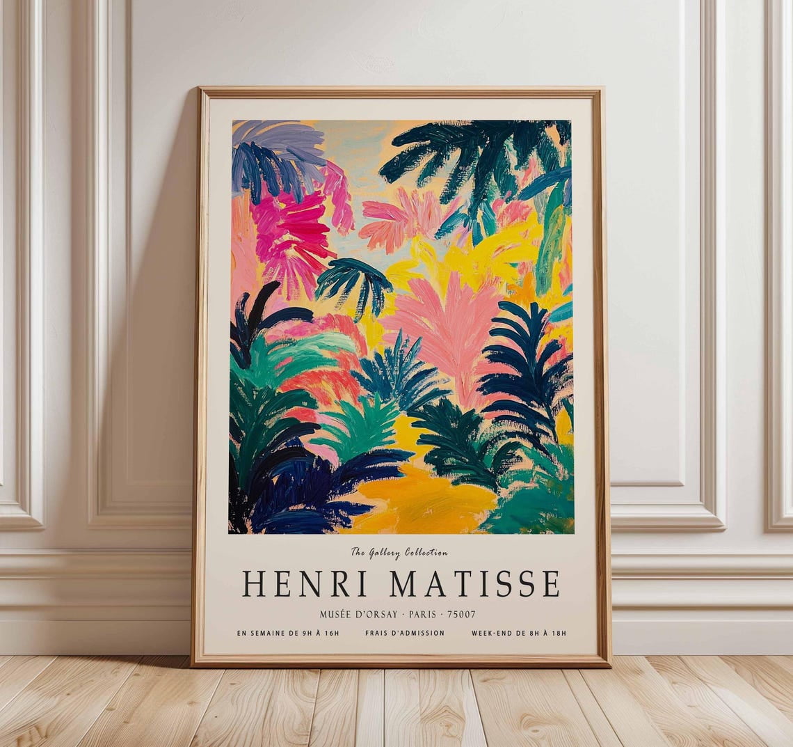 Henri Matisse Abstract Poster, Matisse Decor, Floral Wall Art, Boho ...
