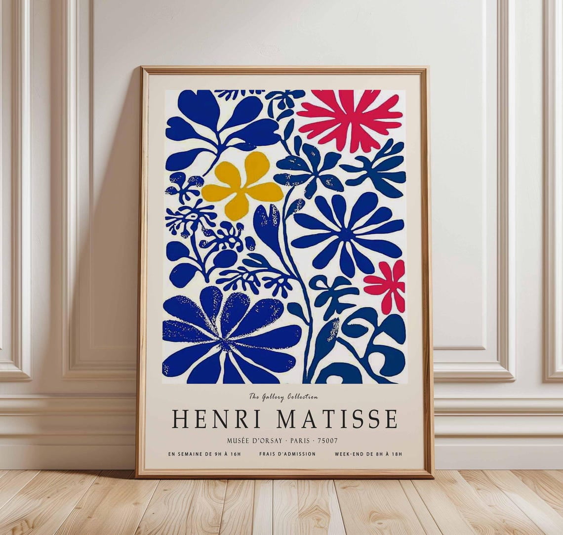 Henri Matisse Abstract Poster, Matisse Decor, Floral Wall Art, Boho ...