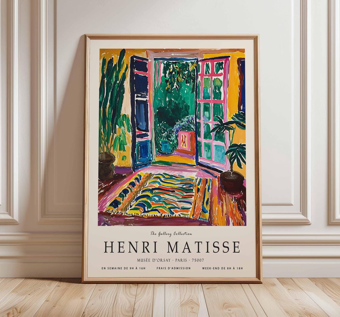 Henri Matisse Abstract Poster, Matisse Decor, Floral Wall Art, Boho ...