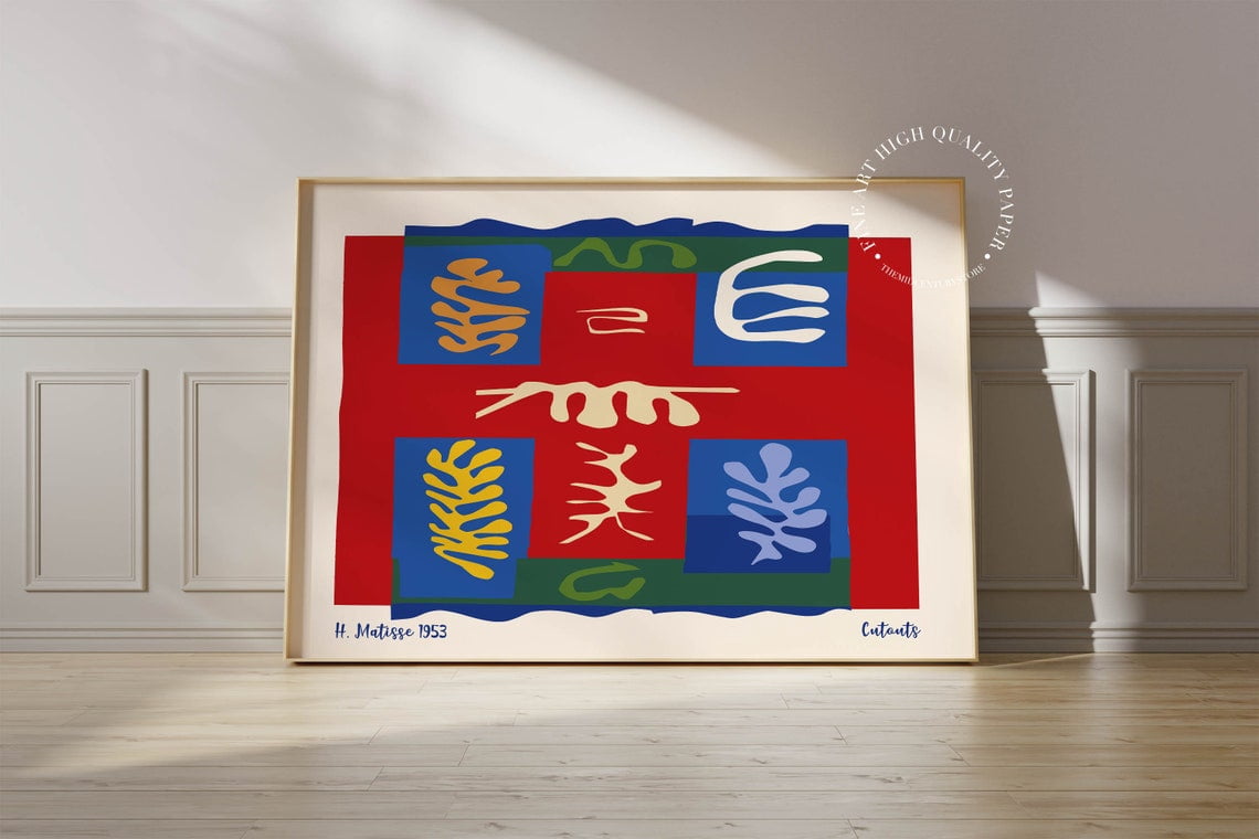 Henri Matisse Art Print Cutouts Mid Century Modern Poster 1953 Wall Art ...