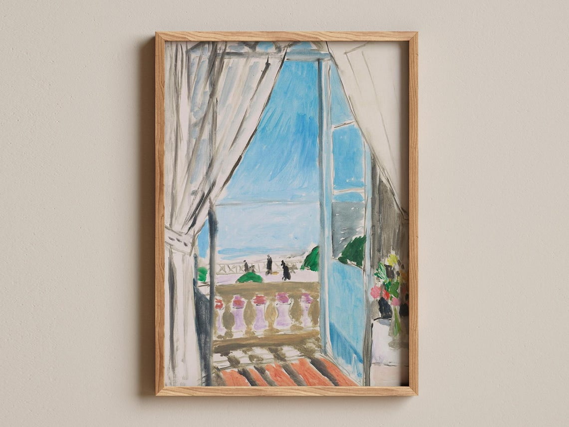 Henri Matisse Art Print, La Fenêtre Ouverte, Open Window Coastal Scene ...