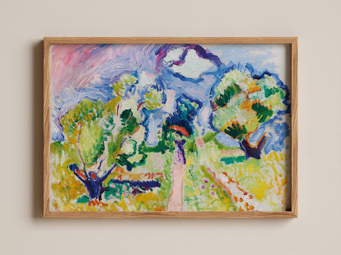 Henri Matisse Art Print, Promenade Des Oliviers, Fauvist Landscape ...