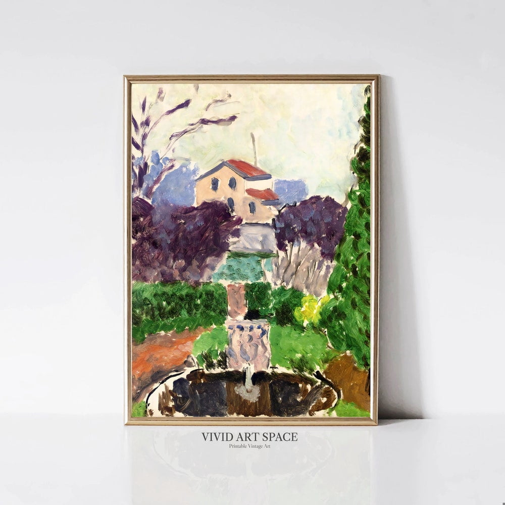Henri Matisse The Artist'S Garden, Fauvism Landscape Painting, Colorful ...
