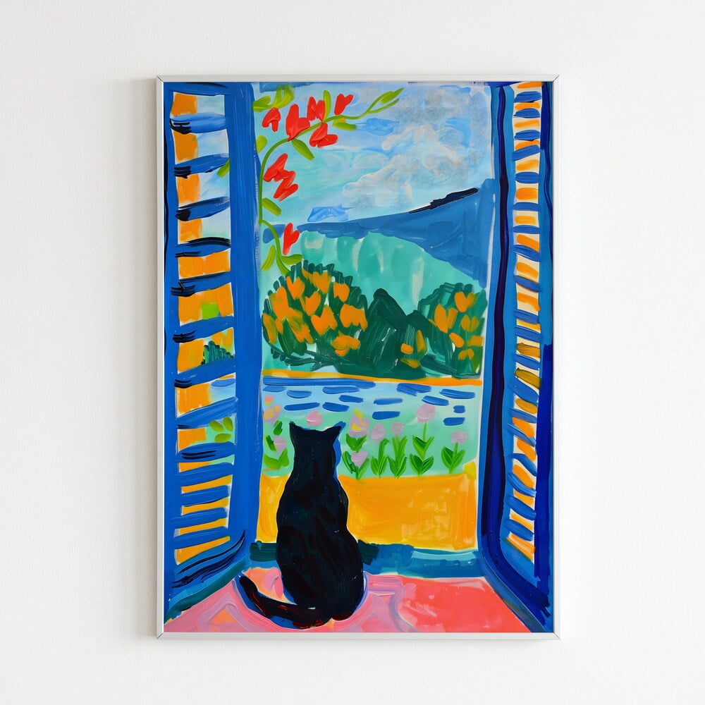 Henri Matisse Cat Poster, Colorful Fauvism Art Print, Modern Wall Art ...