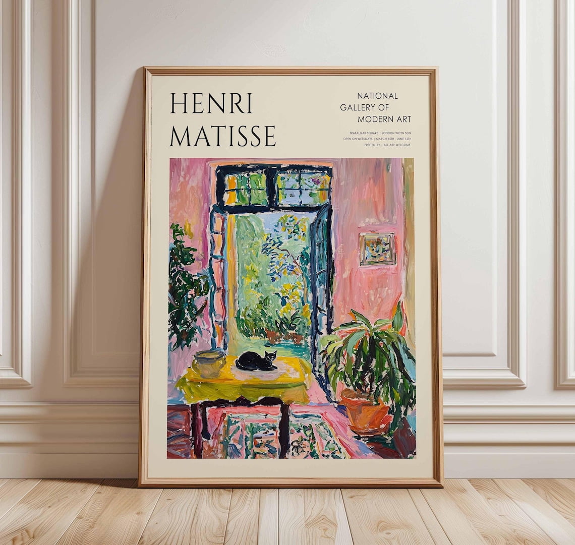 Henri Matisse Cat Poster, Vintage Animal Print, Matisse Wall Art, Cat ...