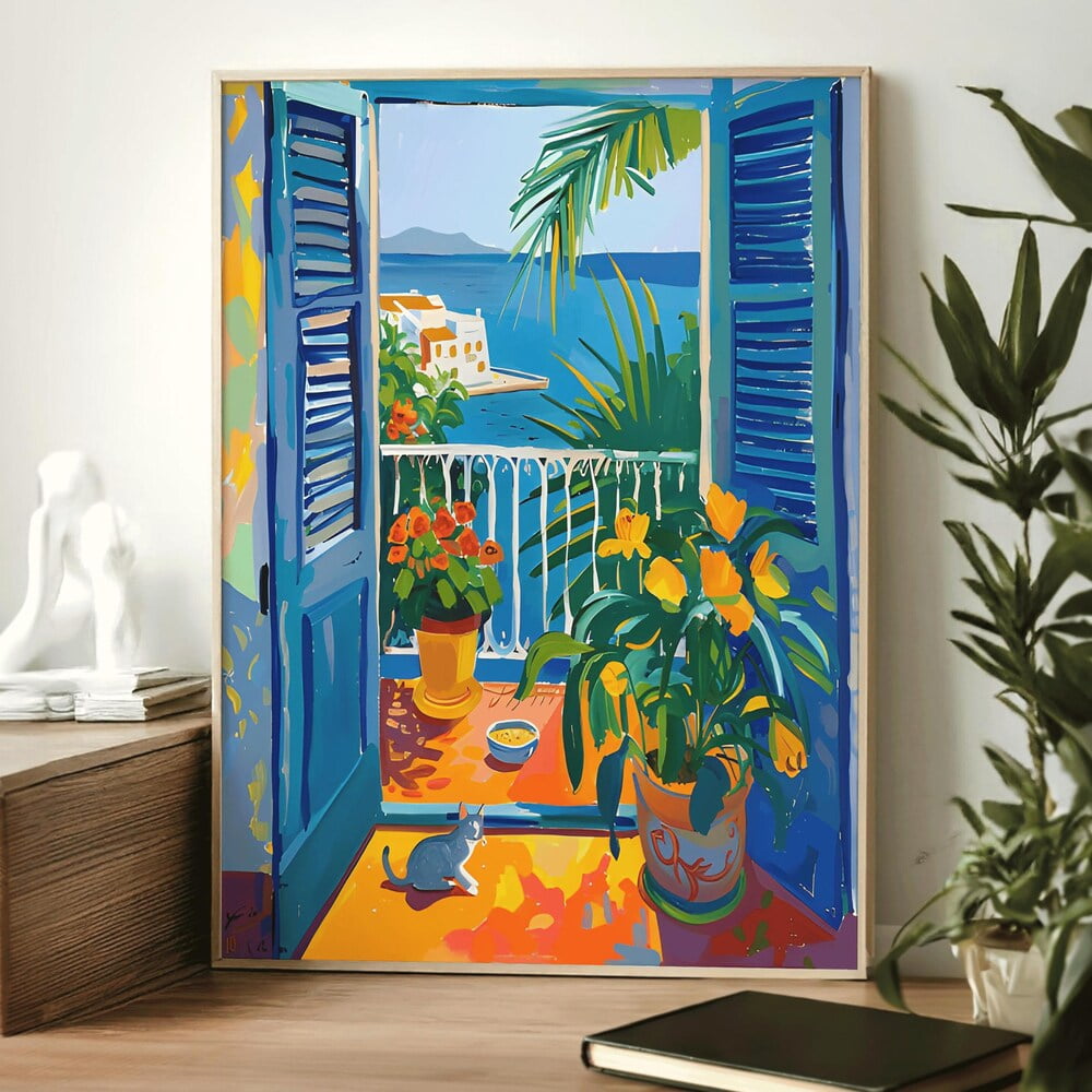 Henri Matisse Cat Print, Amalfi Coast Italy Art, Cat By The Window Art ...