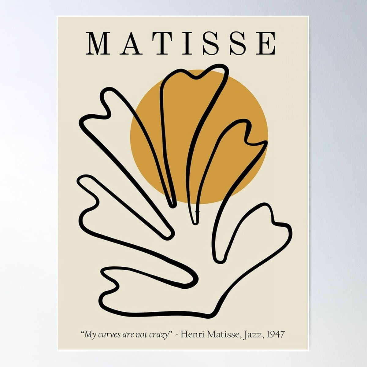 Henri Matisse - Cutouts Lithograph Poster Wall Art, Modern Wall Decor ...