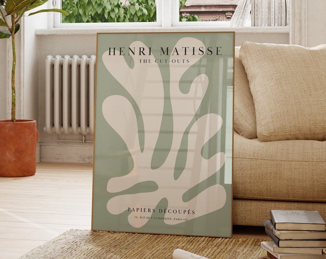 Henri Matisse Exhibition Poster Famous Gallery Wall Art Print Green ...