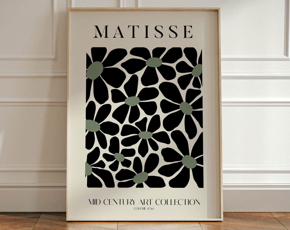 Henri Matisse Exhibition Poster, Famous Gallery Wall Art Print, Grey ...