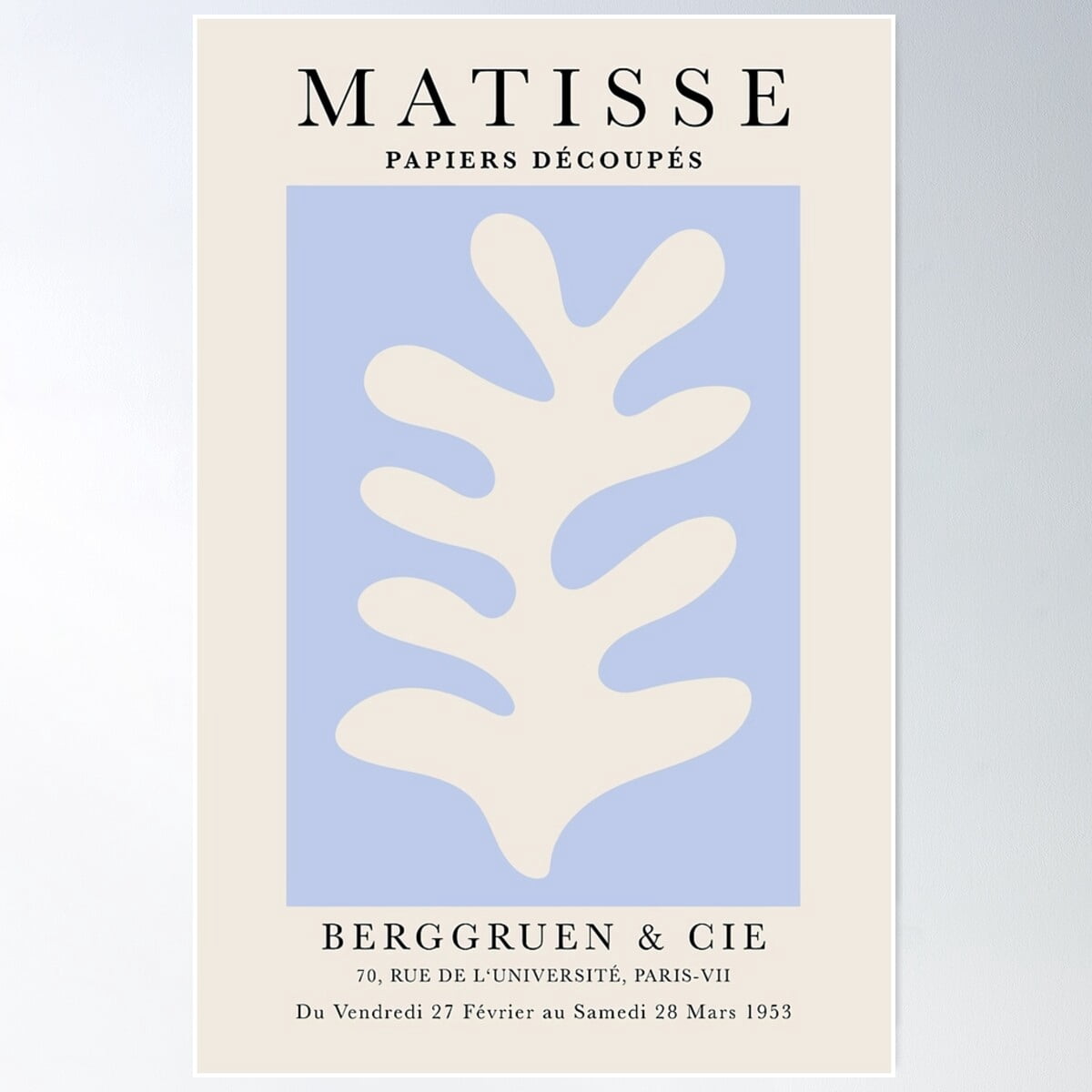 Henri Matisse Flower. Paper Decoupes Art Blue, Matisse Cutout'S ...