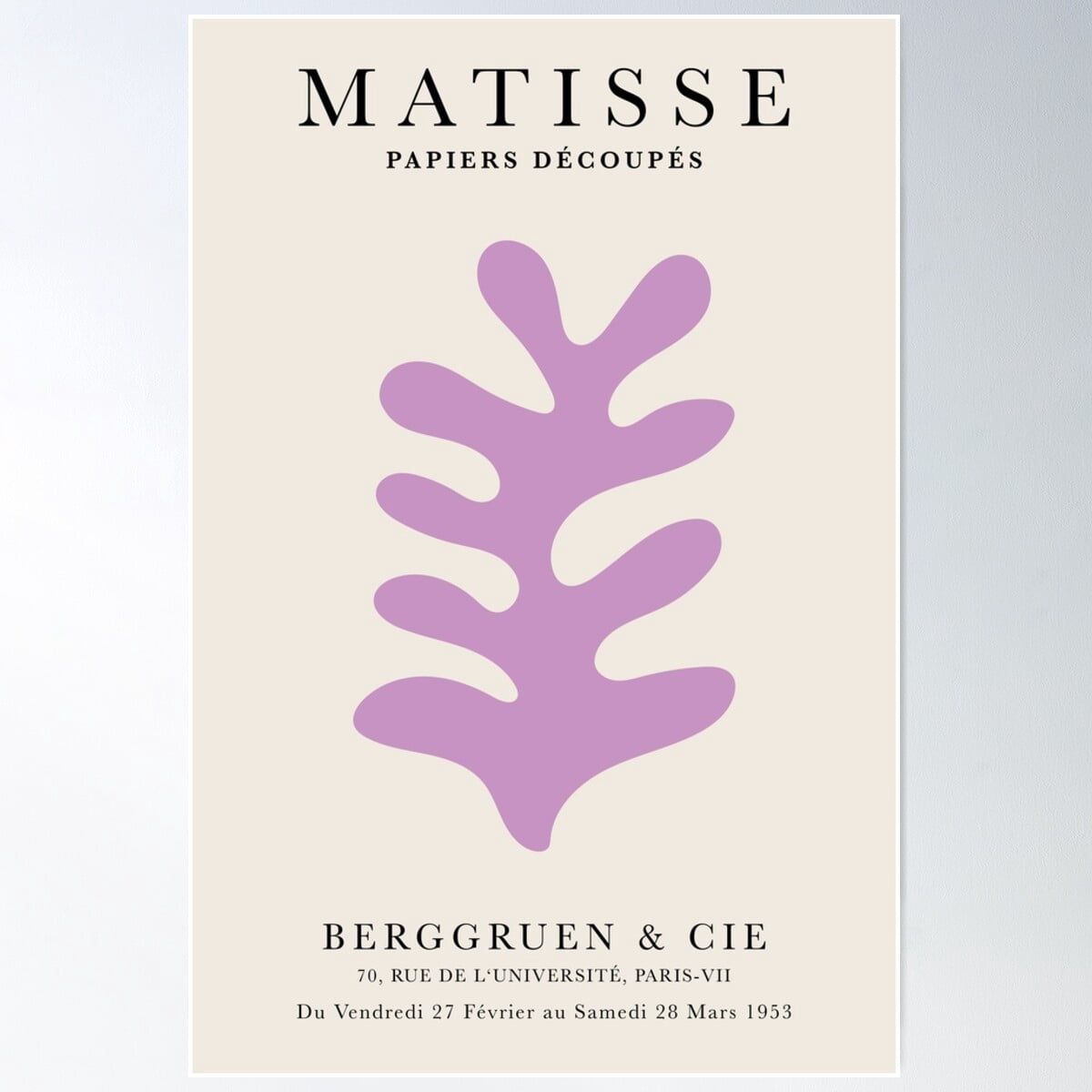 Henri Matisse Flower. Paper Decoupes Art Magenta, Matisse Cutout'S ...