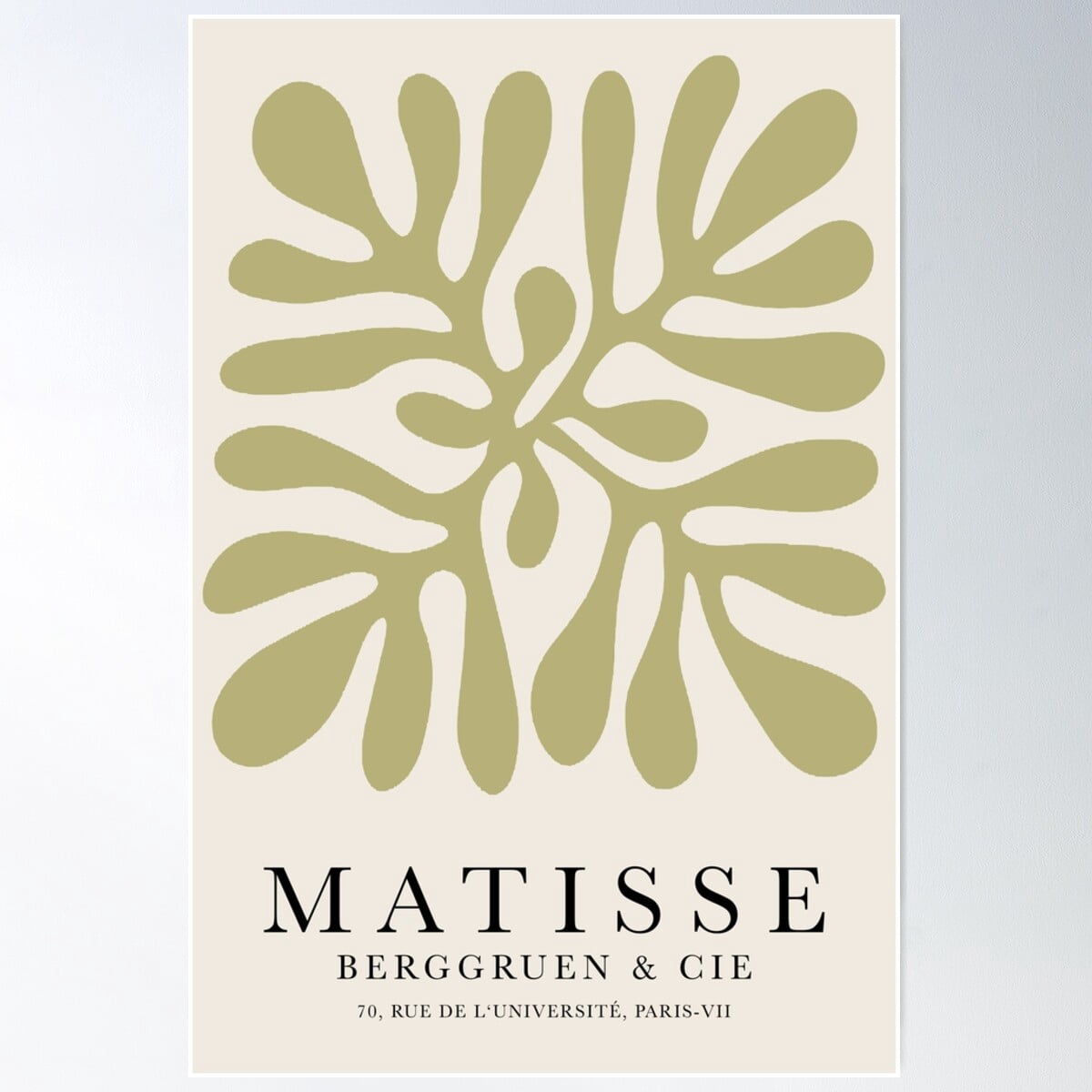 Henri Matisse Flower, Paper Decoupes Art Pastel Leek Green, Matisse ...