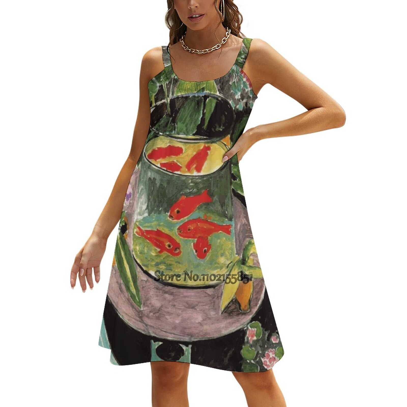 Henri Matisse | Gold Back Lacing Backless Dress Women Kawaii Square ...