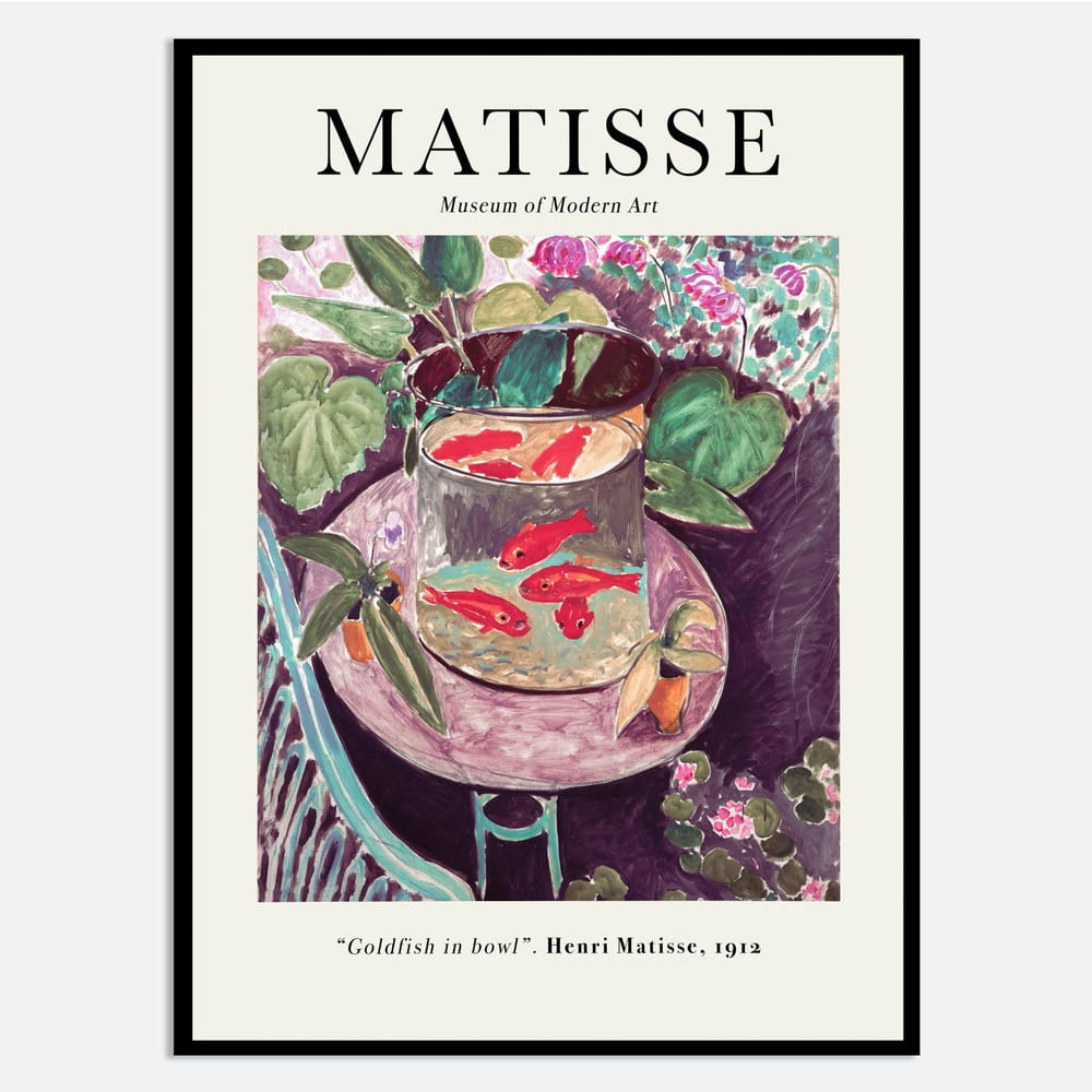 Henri Matisse Goldfish In Bowl Vintage Poster Art Print, Matisse Print ...