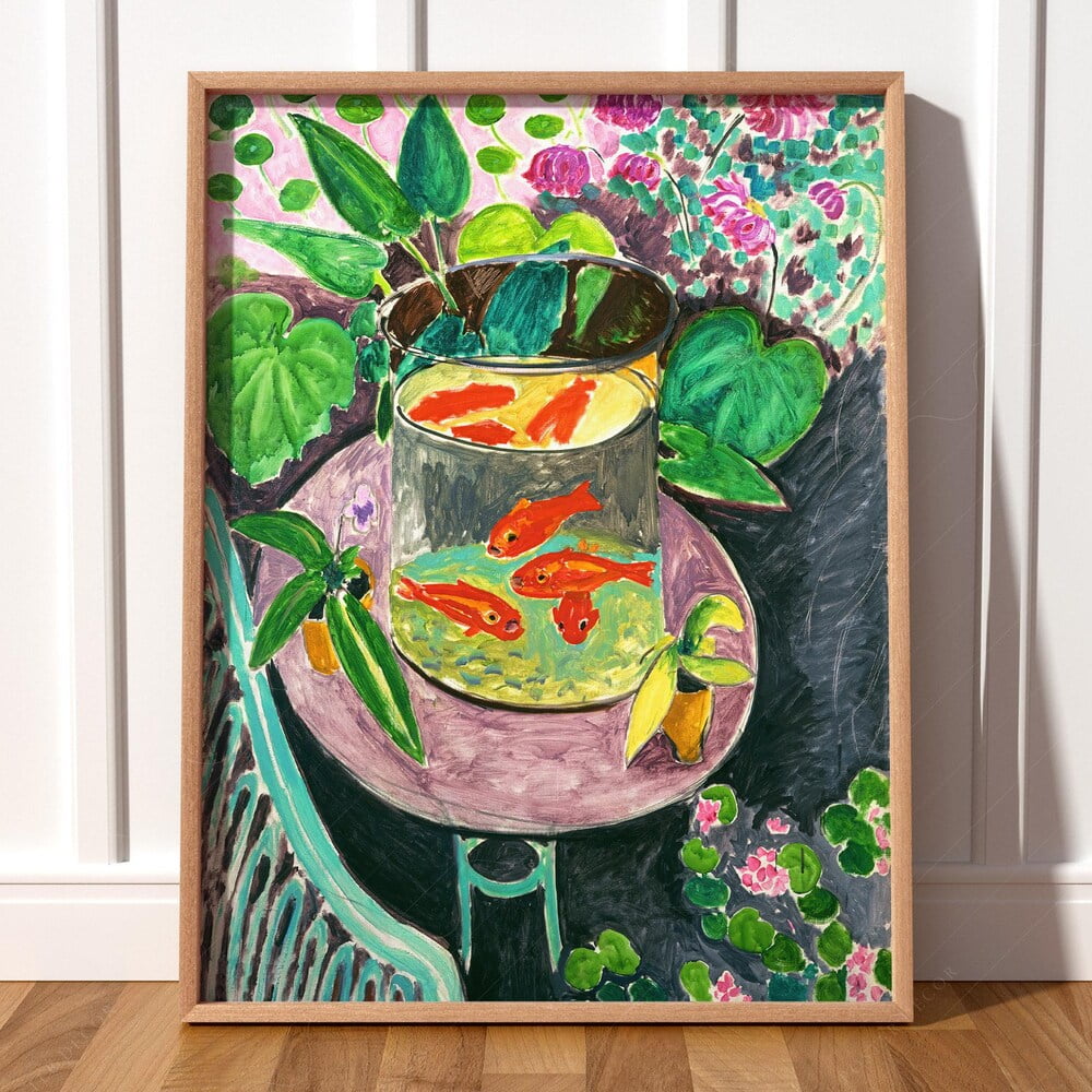 Henri Matisse Goldfish Print Matisse Fishbowl Dark And Light Green ...