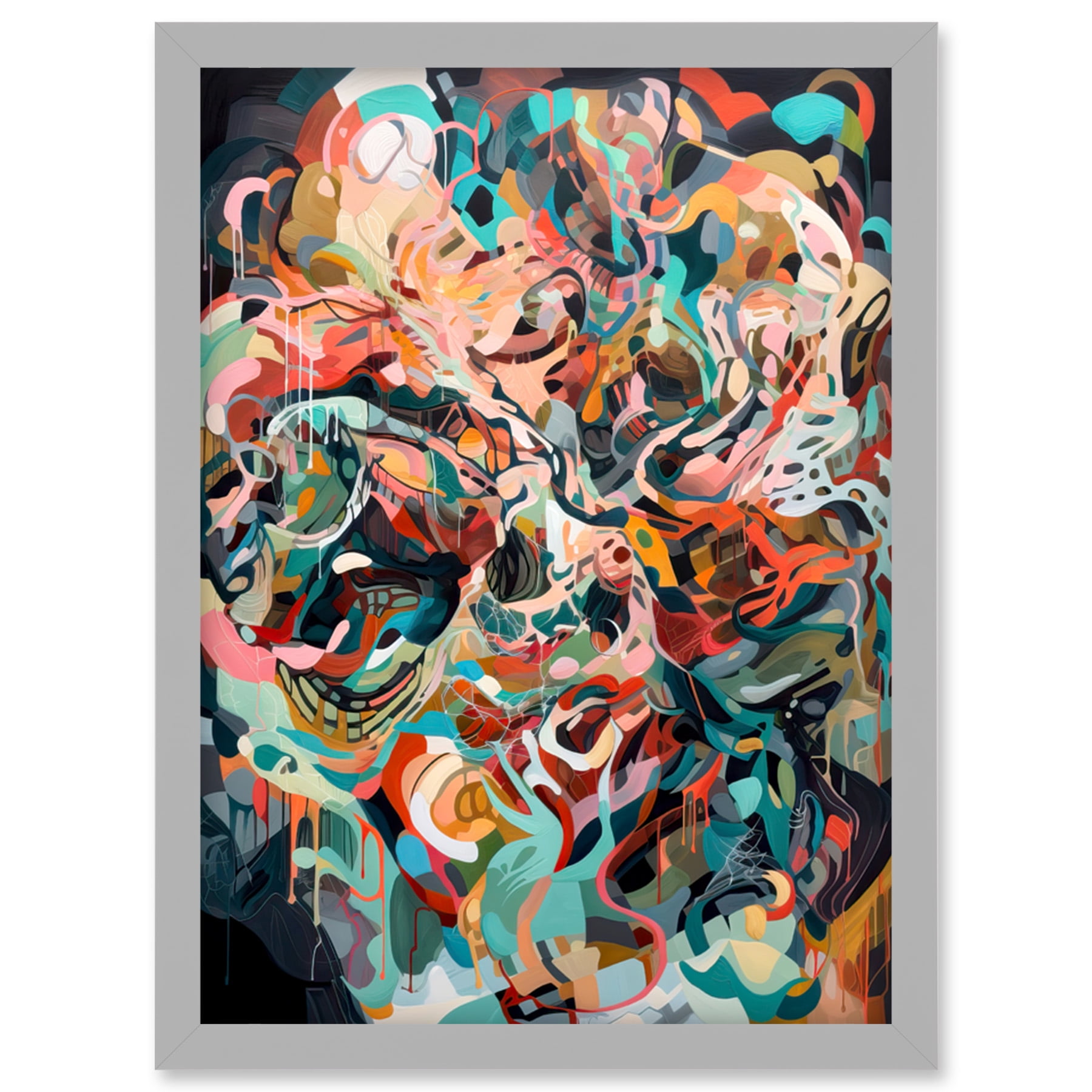 Henri Matisse Inspired Abstract Organic Shapes Artwork Framed Wall Art ...