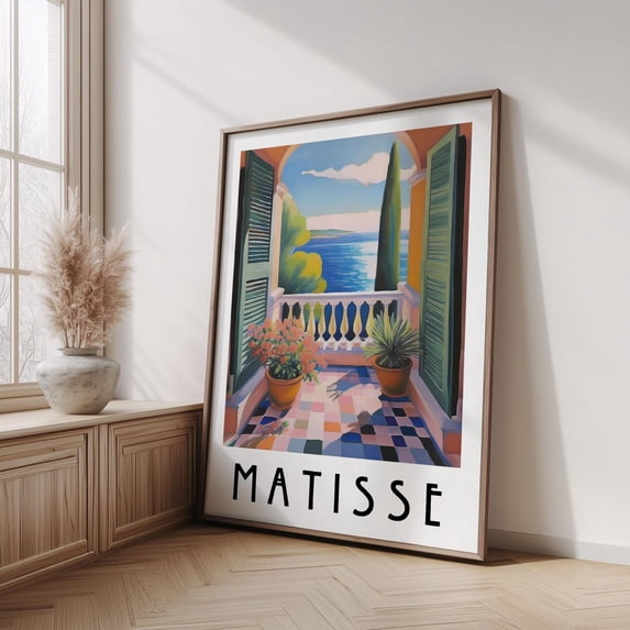 Henri Matisse Inspired Mediterranean Balcony Ocean View And Flowers ...