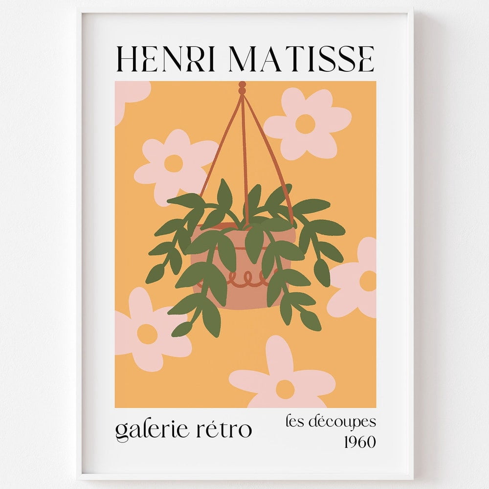Henri Matisse Inspired Print - Botanical Foliage Floral Retro Style ...