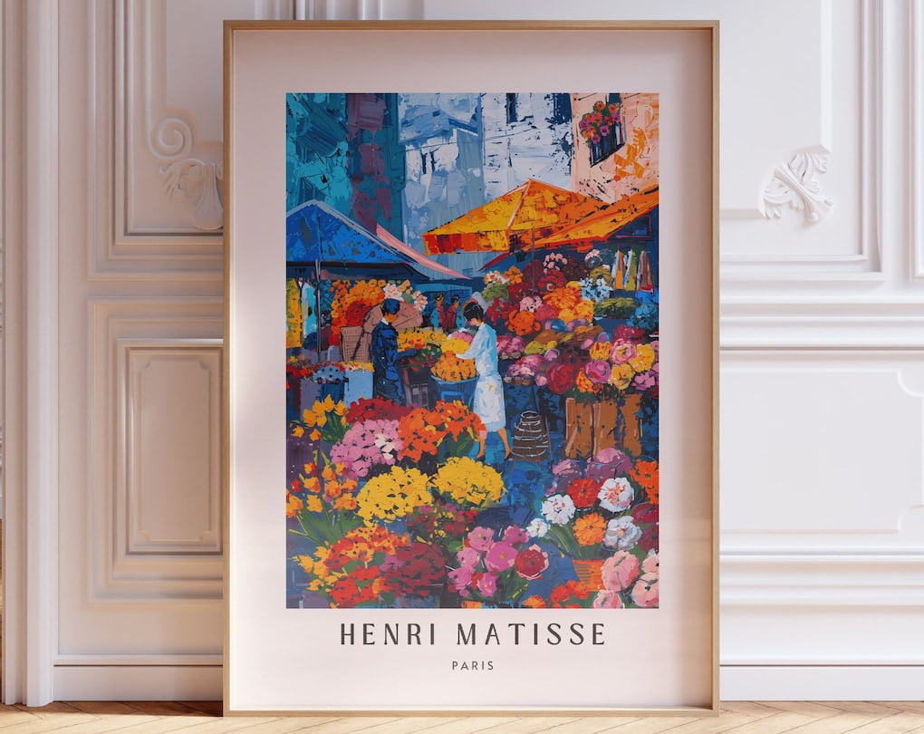 Henri Matisse Inspired Print With Frame, Artful Matisse Framed Poster ...