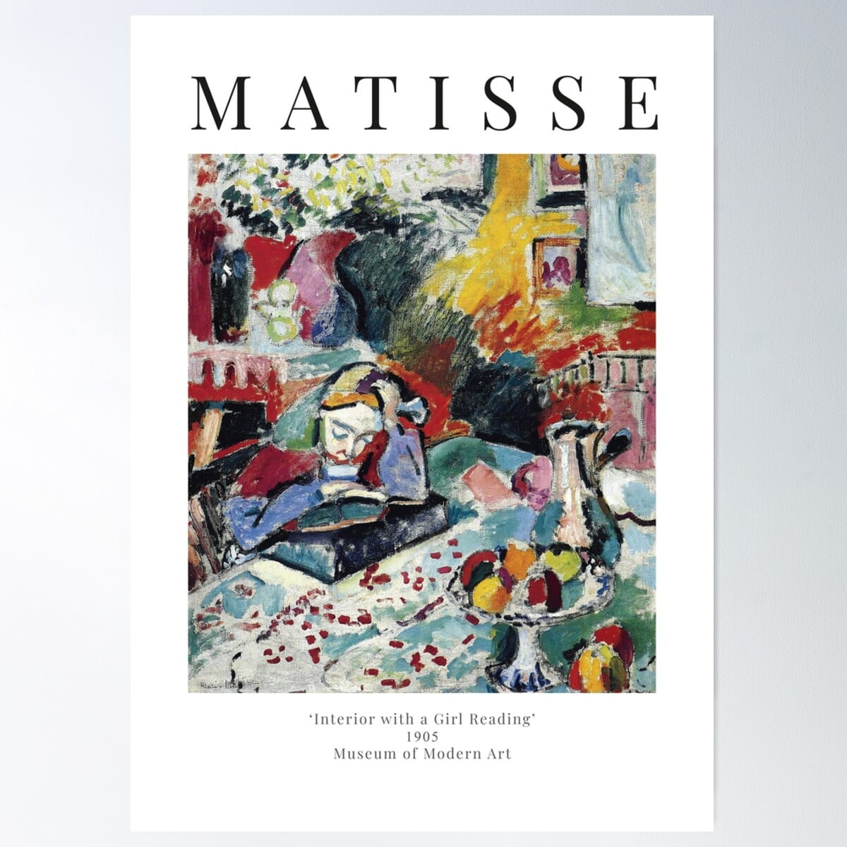 Henri Matisse - Interior With A Girl Reading - Exhibition Poster Poster ...