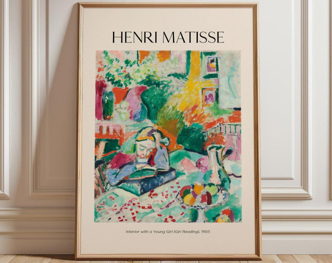 Henri Matisse - Interior With A Young Girl (Girl Reading) 1905 Wall Art ...