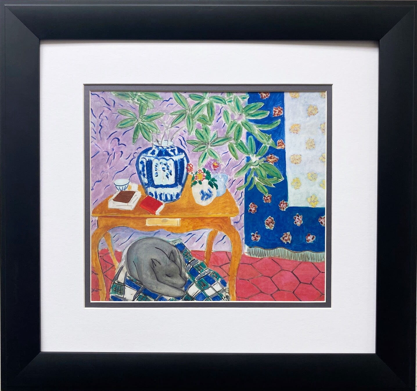 Henri Matisse "Interior with a Dog" Custom Framed Art Print Generic ...