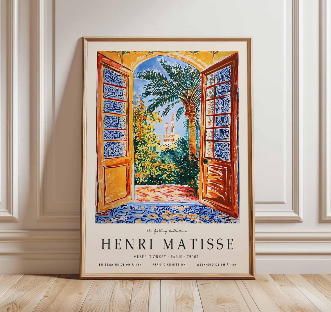 Henri Matisse Islamic Poster, Matisse Decor, Arabic Floral Wall Art ...