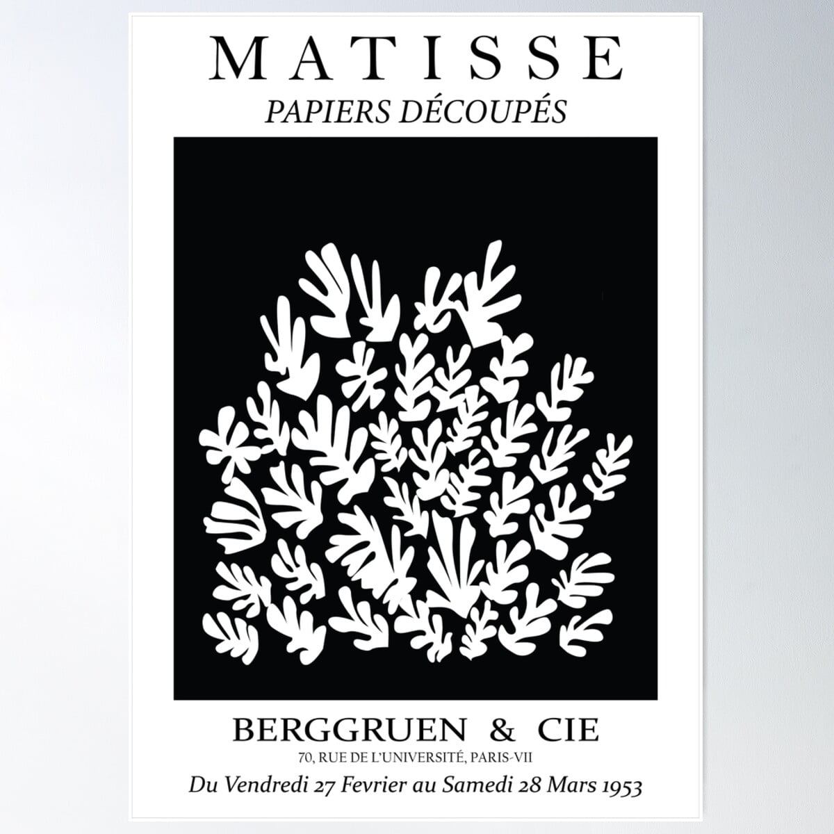 Henri Matisse - La Gerbe (The Sheaf) - Black Poster Wall Art, Modern ...