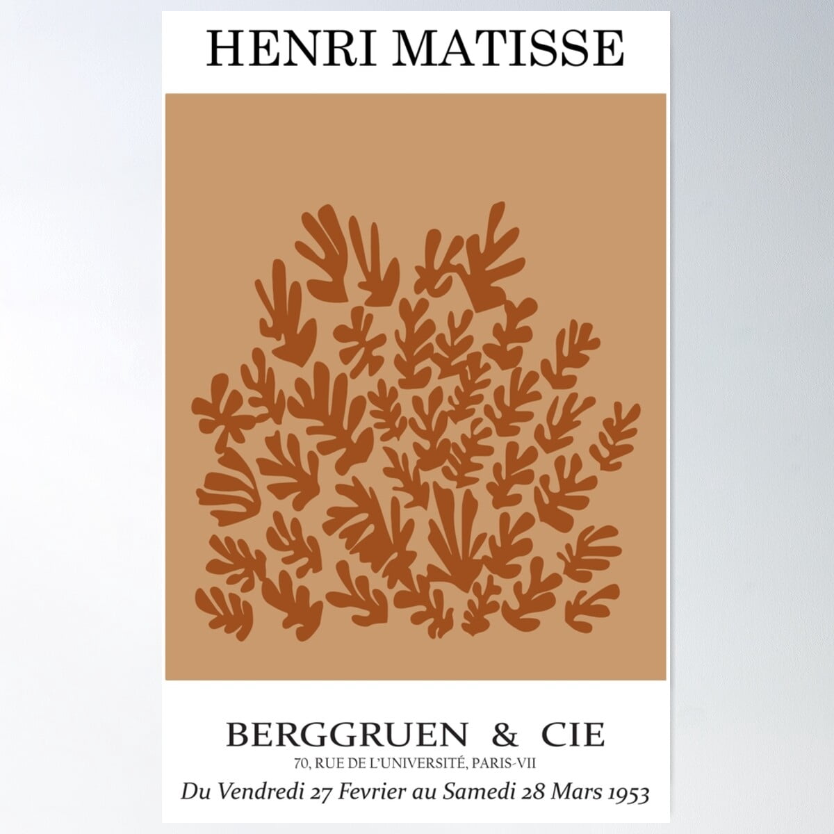 Henri Matisse - La Gerbe (The Sheaf) - Brown Poster Wall Art, Modern ...
