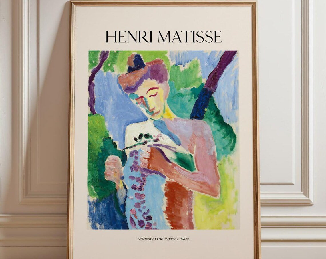 Henri Matisse - Modesty (The Italian) 1906 Wall Art, Large Wall Art ...