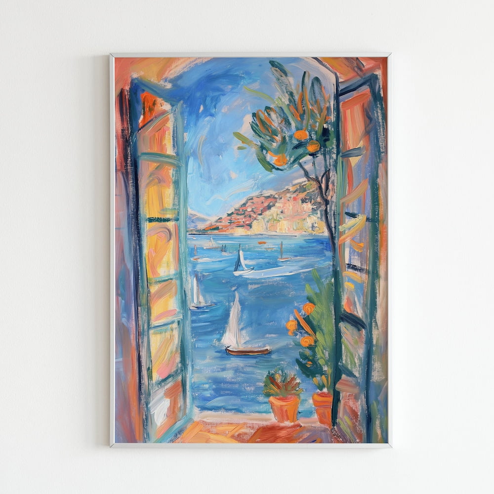 Henri Matisse Open Window Poster, Colorful Coastal Art Print ...