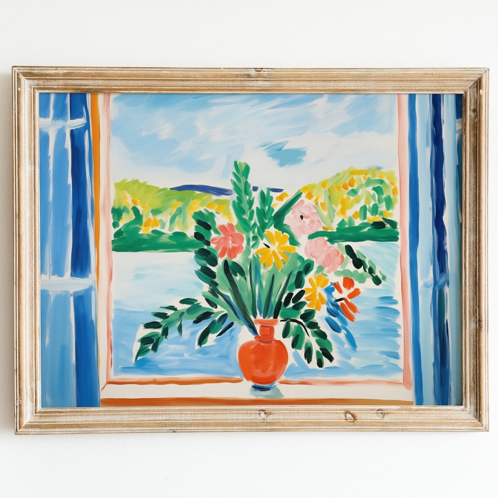 Henri Matisse Open Window Print, Flower Painting, Coastal Mediterranean ...