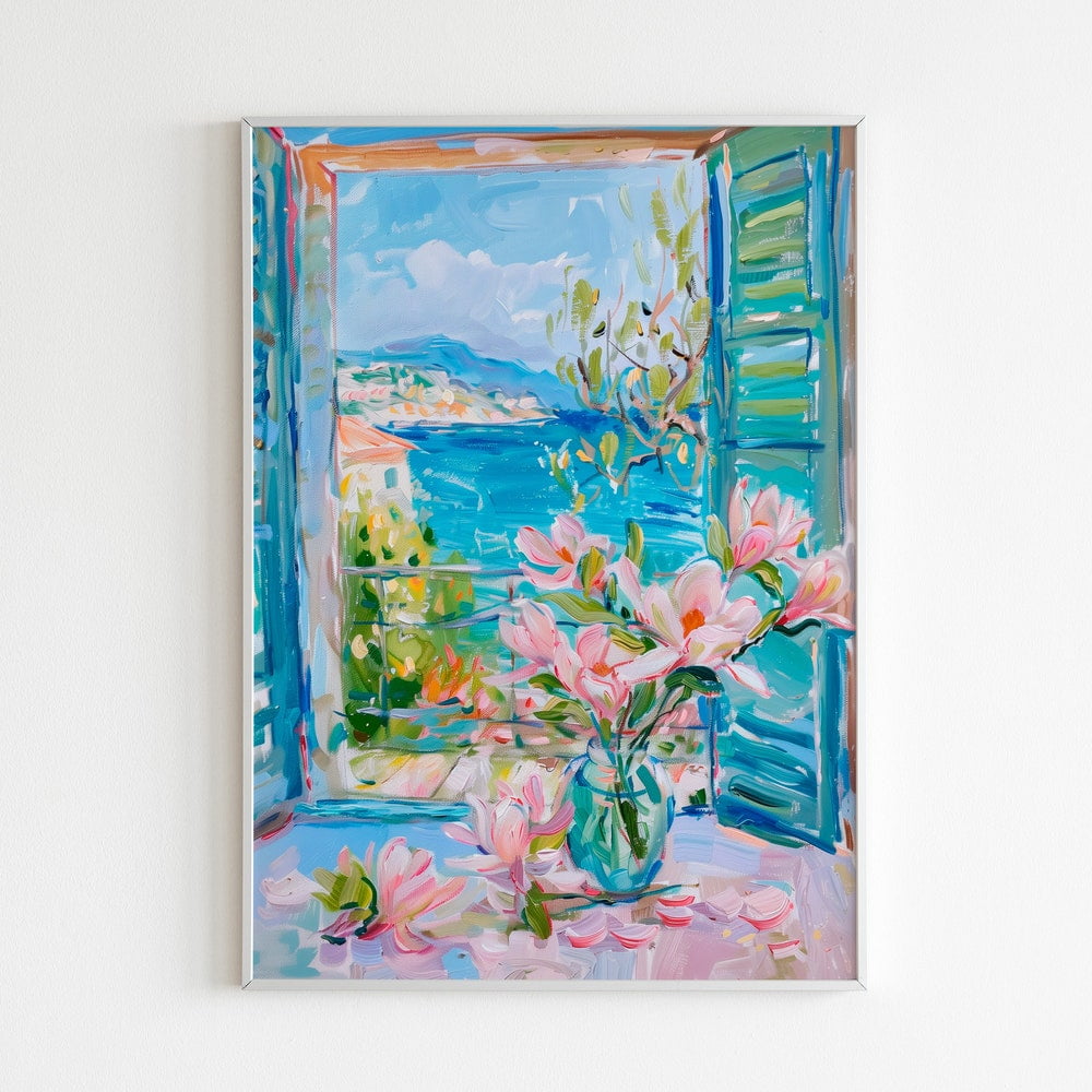 Henri Matisse Open Window Print, Magnolias Floral Windowsill Painting ...