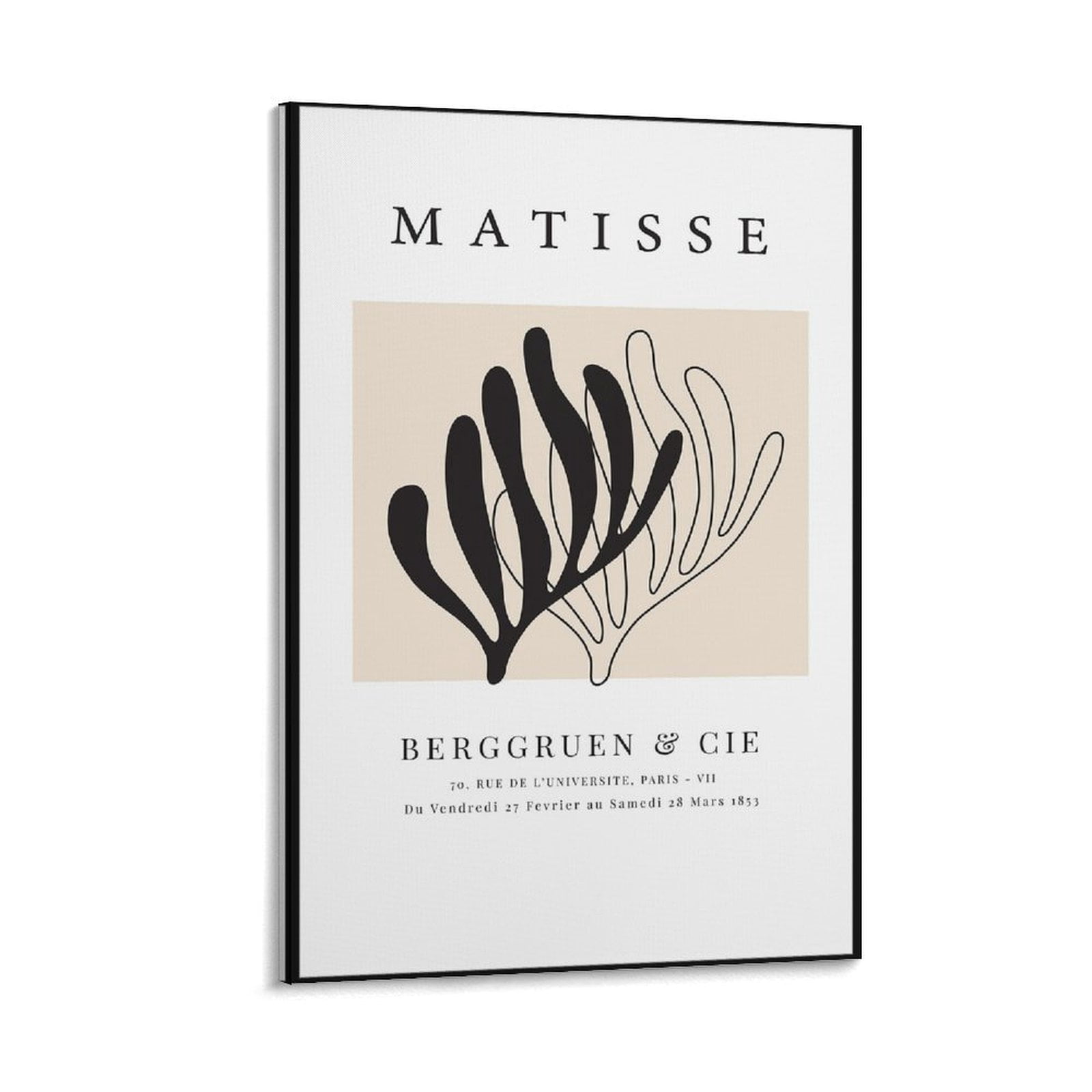 Henri Matisse Paintings Abstract Black And White Leaf Posters Home ...