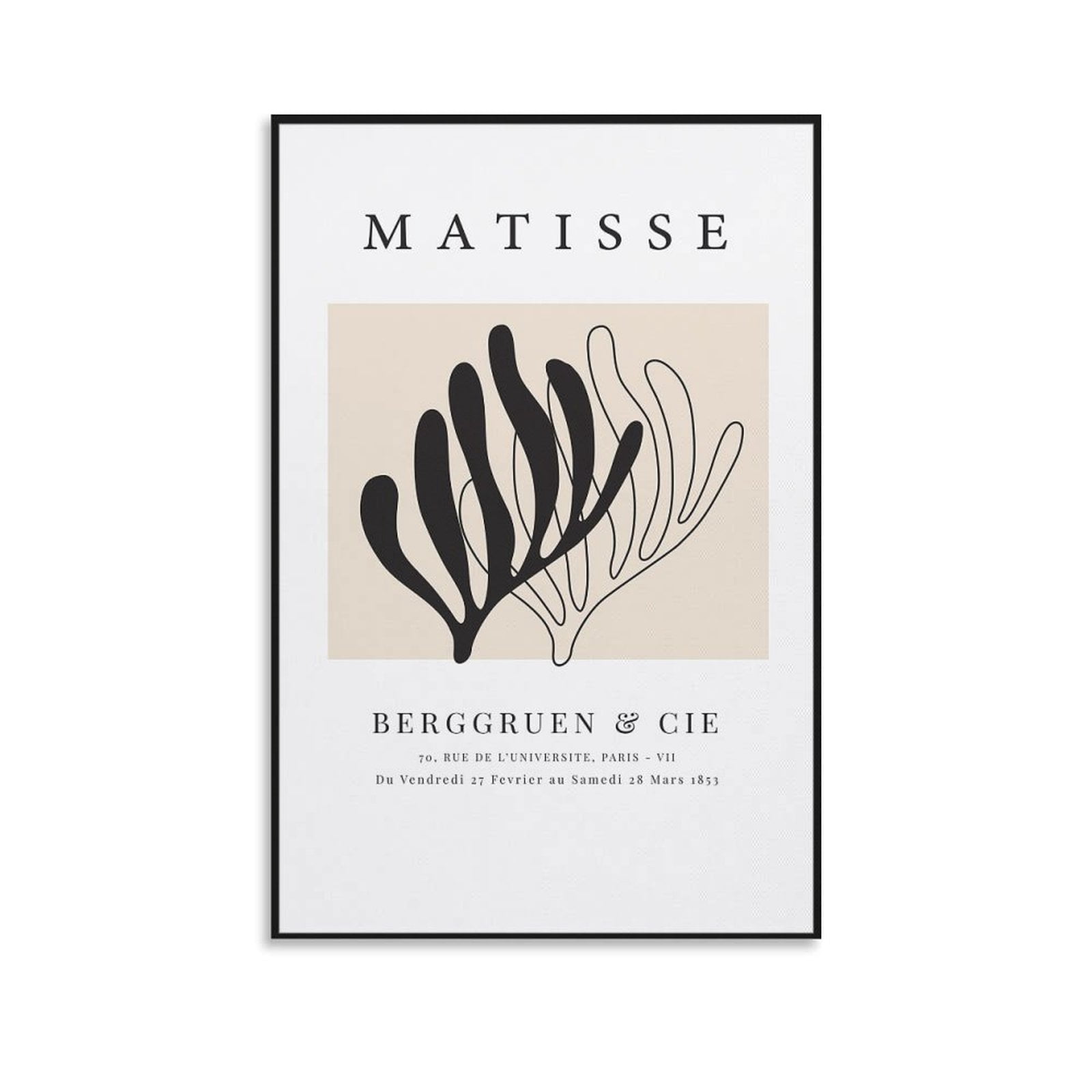 Henri Matisse Paintings Abstract Black And White Leaf Posters Posters ...