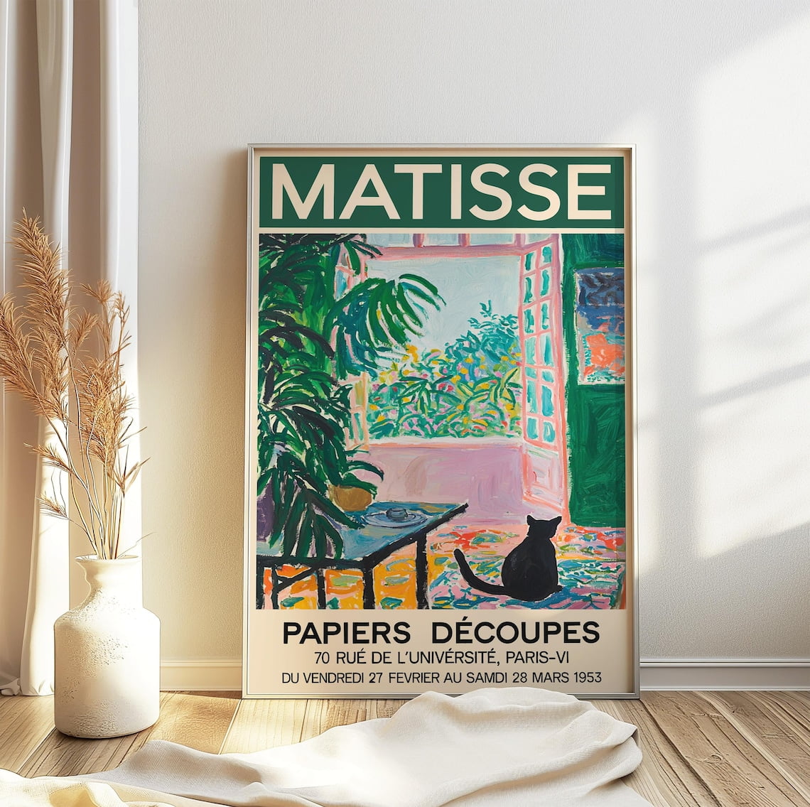Henri Matisse Poster, Botanical Art, Matisse Decor, Cat Print, Floral ...