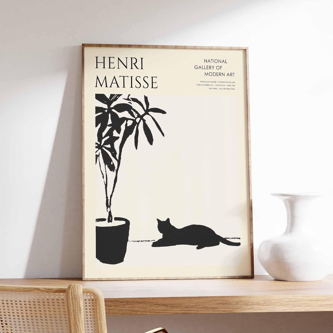 Henri Matisse Poster, Cat Print, Matisse Decor, Animal Poster, Floral ...