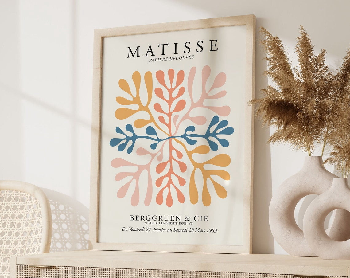 Henri Matisse Poster, Gallery Wall Art, Orange Matisse Print, Living ...