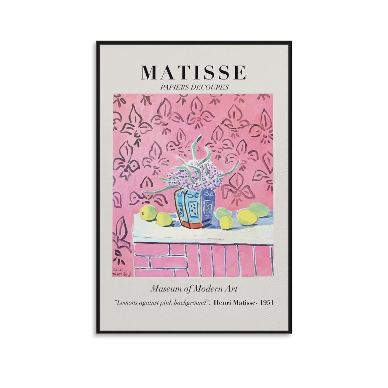 Henri Matisse Poster Lemon On Pink Posters Home Decor Poster Wall Art ...