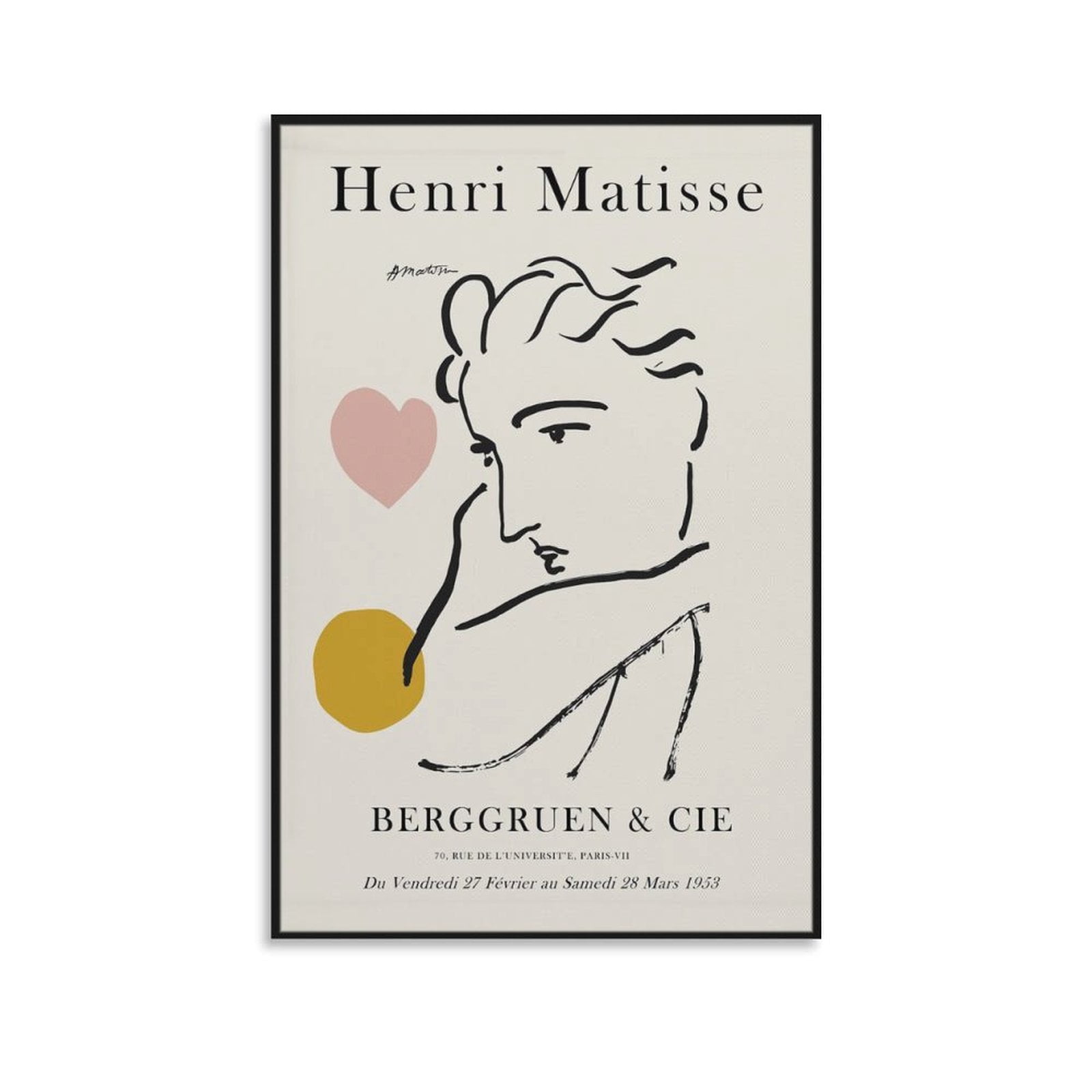 Henri Matisse Poster, Matisse Face Line Posters Print Photo Art ...