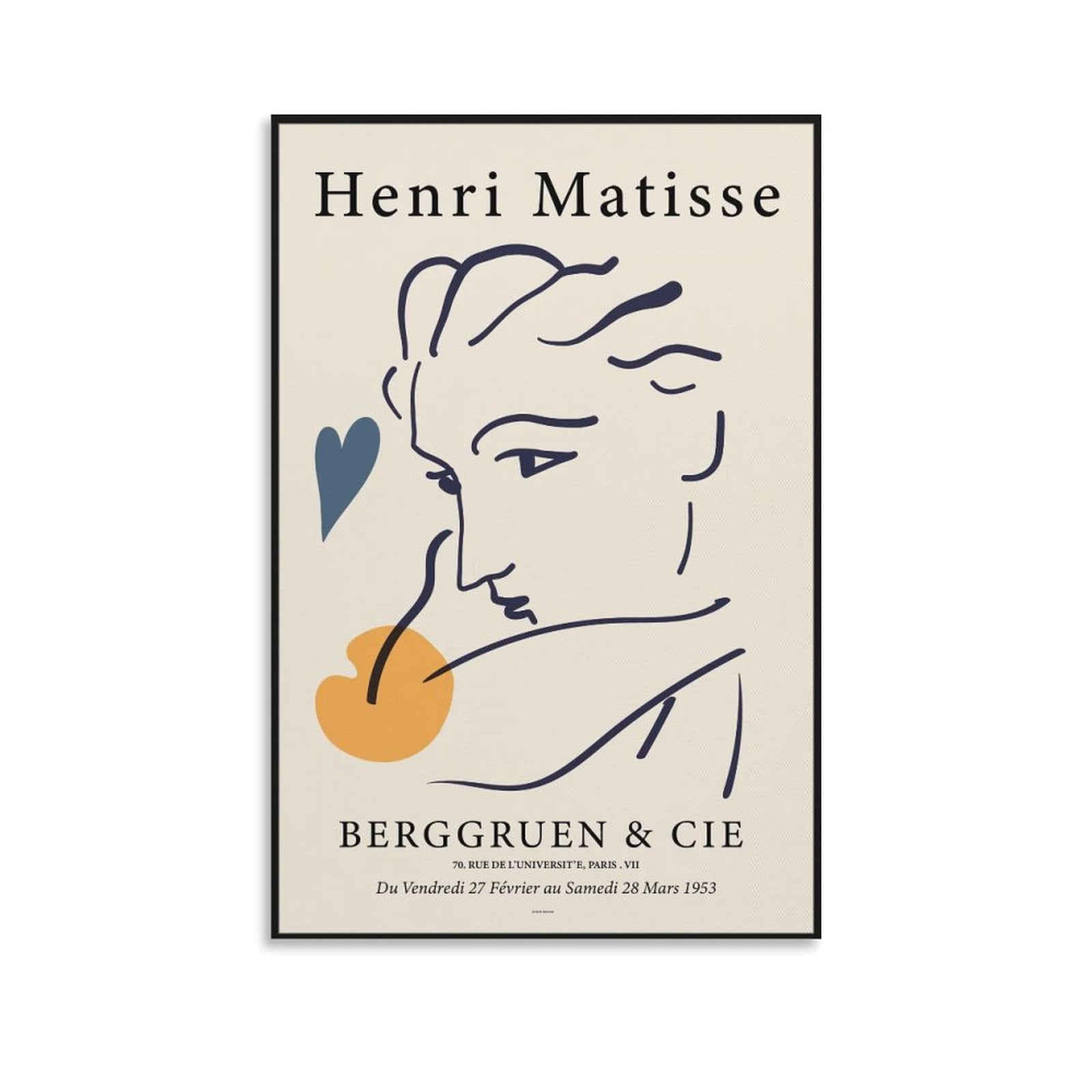 Henri Matisse Poster, Matisse Face Line Print Posters Posters Wall Art ...