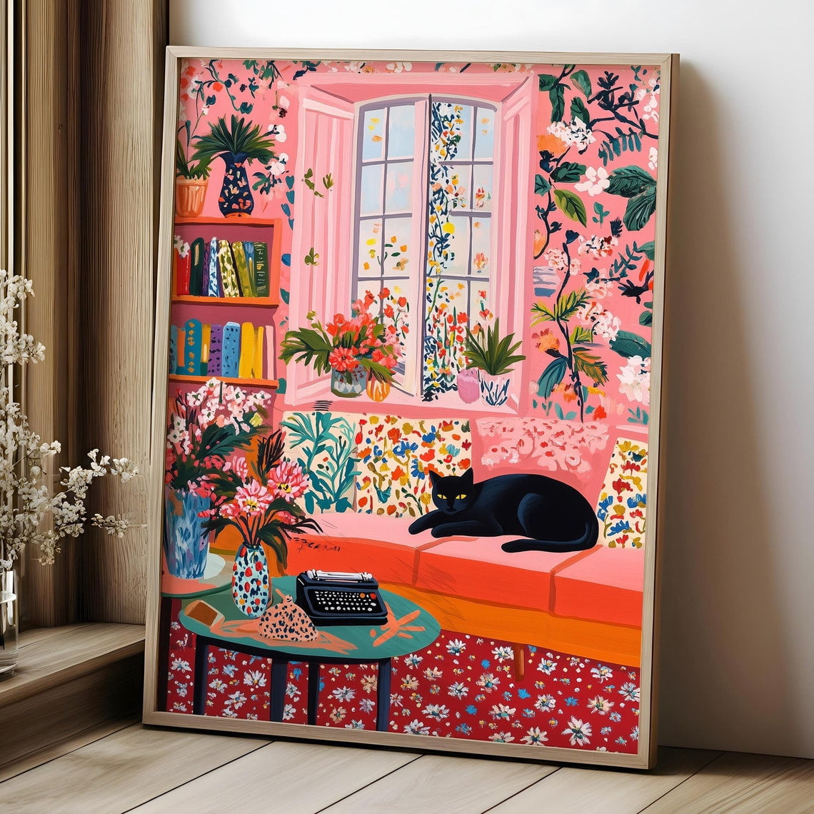 Henri Matisse Print, Black Cat Matisse Poster, Pinkly Room Wall Decor ...