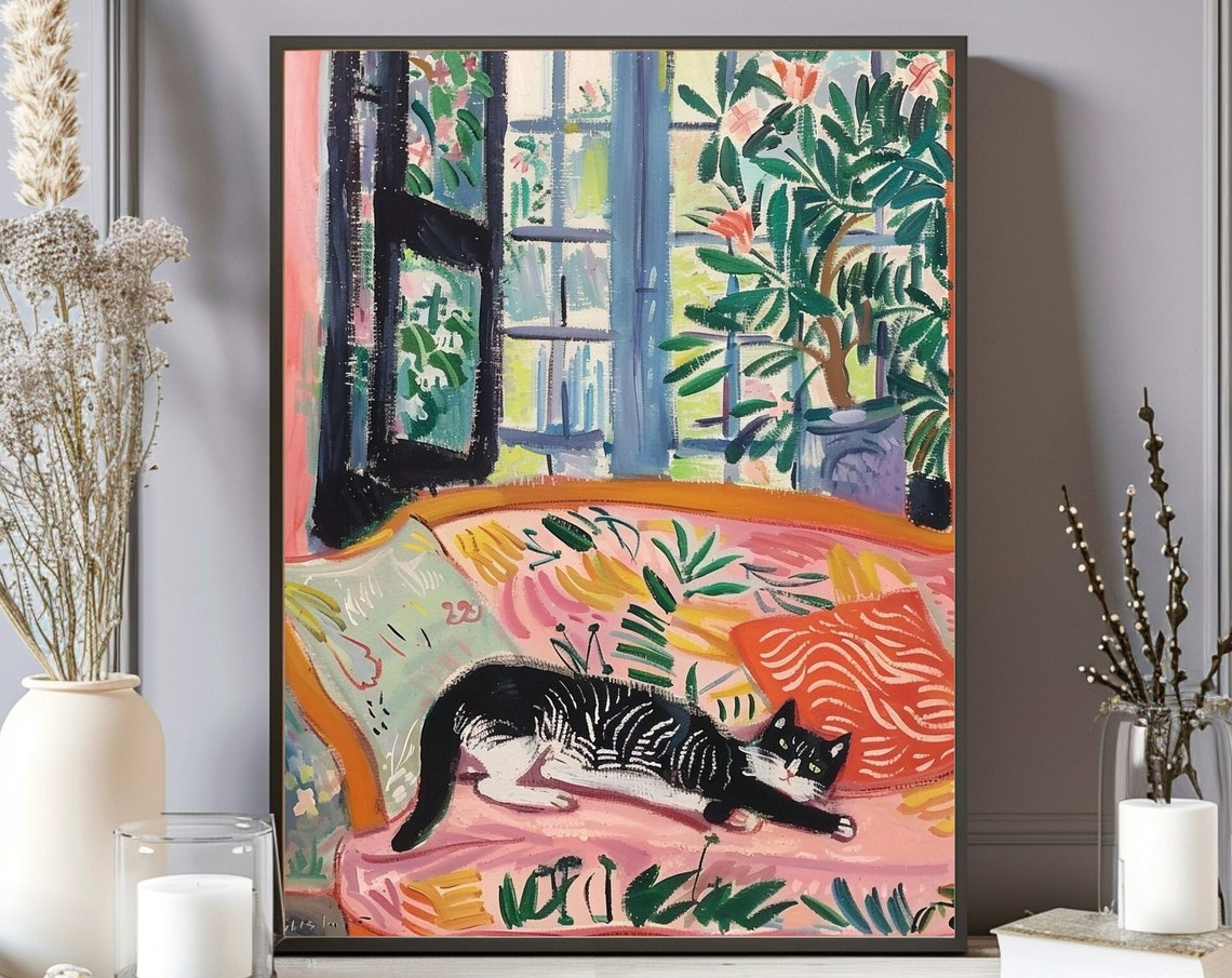 Henri Matisse Print, The Cat Art, Matisse Poster, Gallery Wall Art ...