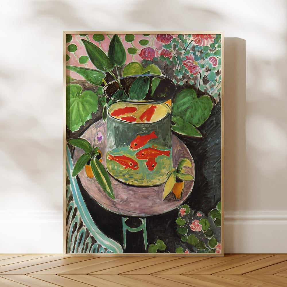Henri Matisse Print: Goldfish ( Giclee Art Print Of Modern Green Nature ...