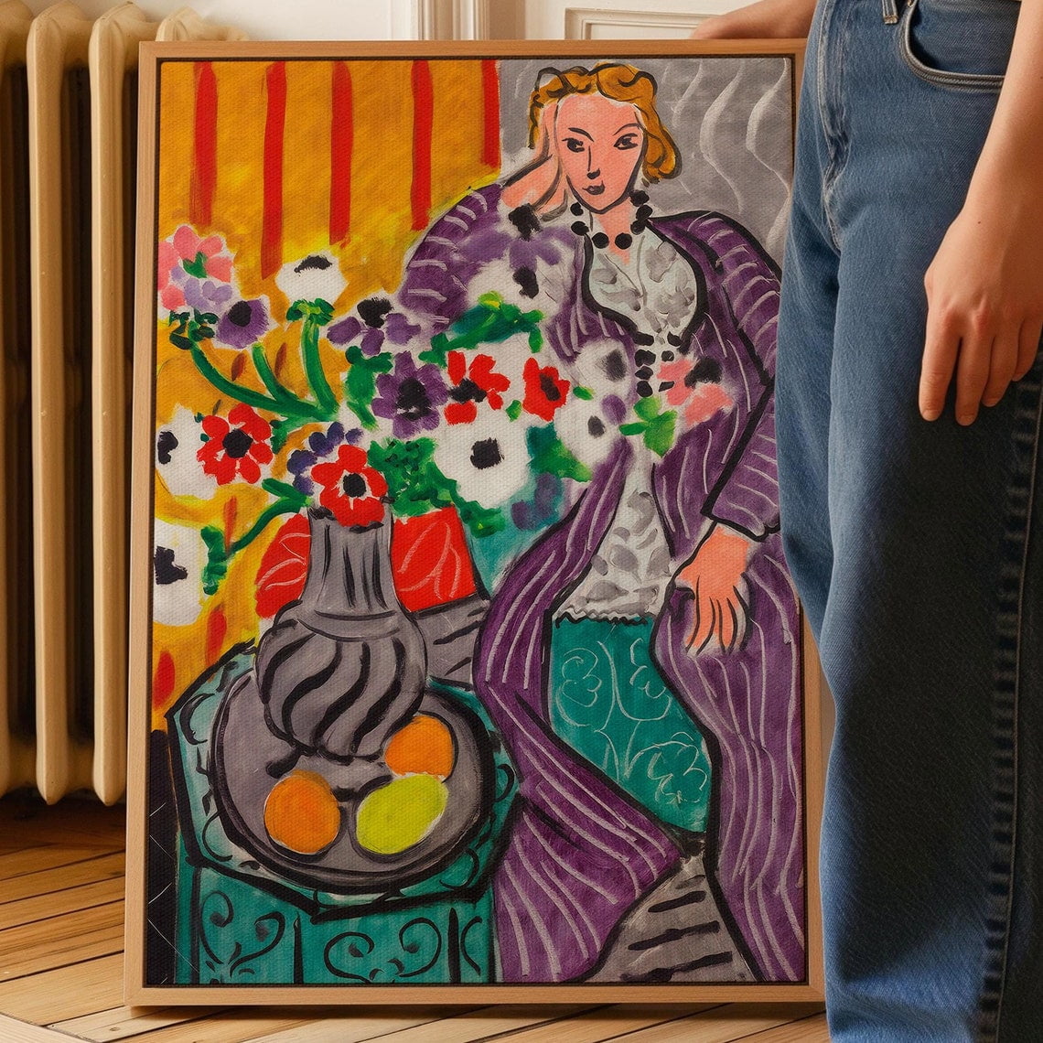 Henri Matisse Purple Robe And Anemones 1937 Wall Art Wall Art Gift ...