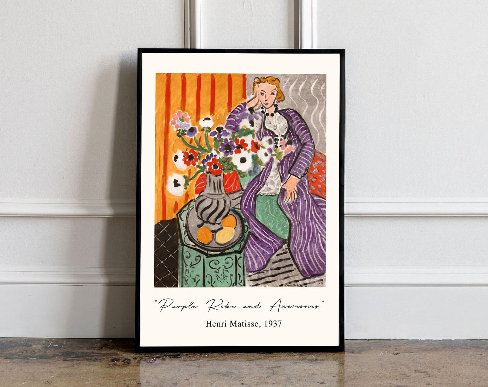 Henri Matisse Purple Robe and Anemones 1937 Poster, Henri Matisse Wall ...