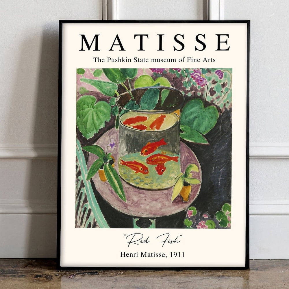Henri Matisse Red Fish 1911 Poster, Henri Matisse Wall Art, Henri ...