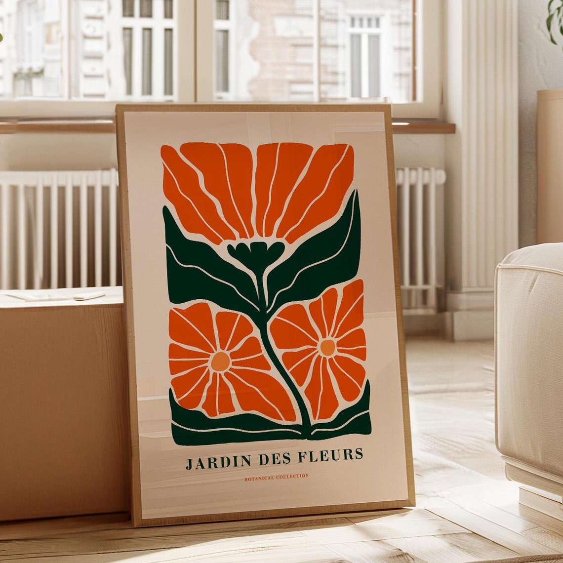 Henri Matisse - Retro Flower Print Wall Art - Abstract Botanical Wall ...